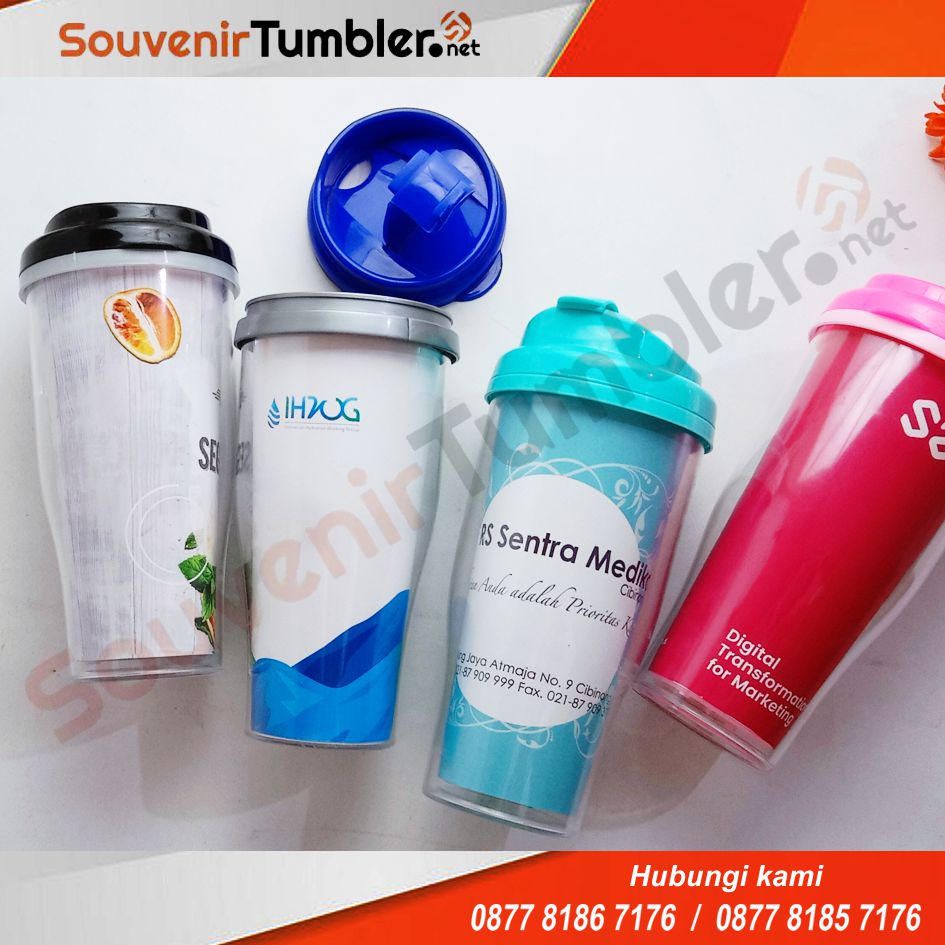 Souvenir Tumbler Botol Minum Plastik Insert Paper Tipe R-200 Custom ...
